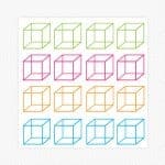 Colorful Cube Wall Stickers | Geometric Wall Stickers