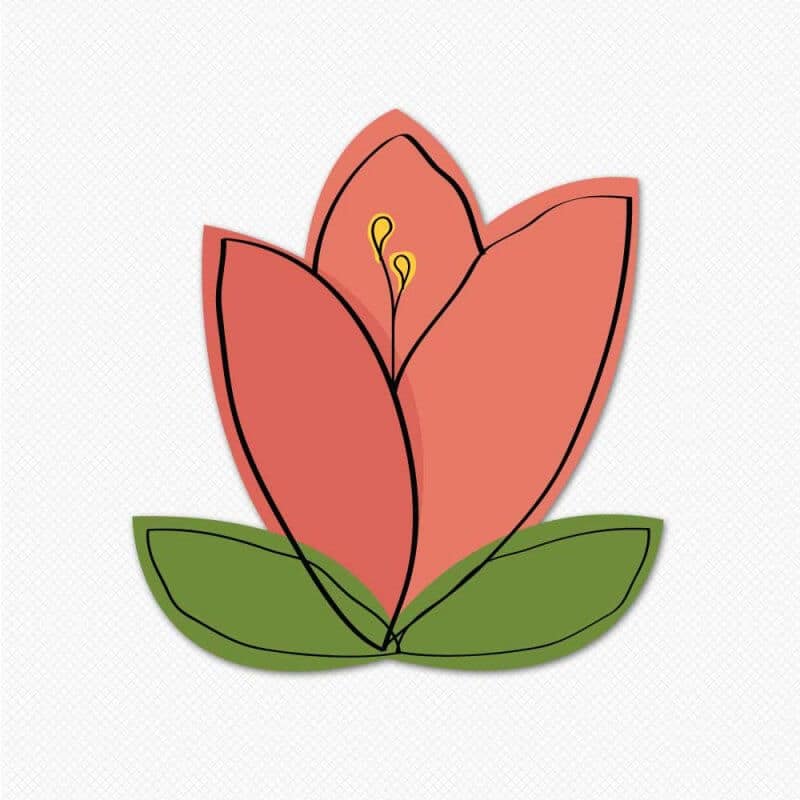 Red Flower Wall Decals | Tulip Stickers | Sticker Genius