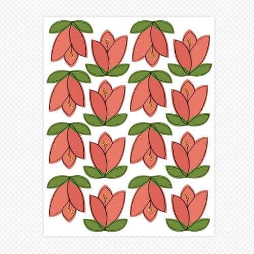 Red Flower Wall Decals | Tulip Stickers | Sticker Genius