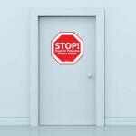 Exam in Progress Stop Sign Wall Decal | Reusable Decal Stickers