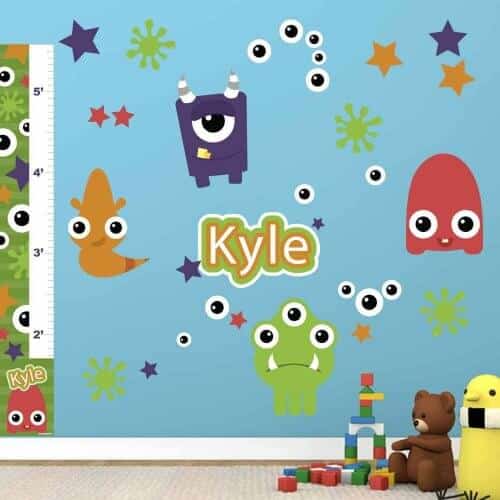 Monster Wall Decals | Name for Nursery Wall | Sticker Genius