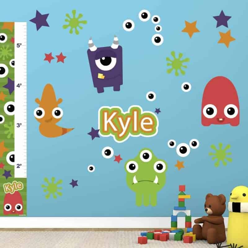 Monster Wall Decals | Name for Nursery Wall | Sticker Genius