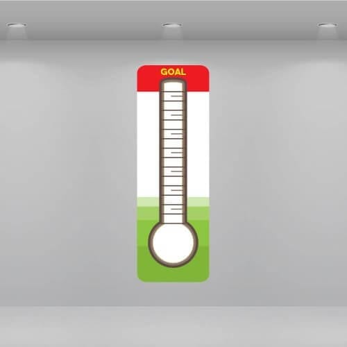 Fundraising Thermometer Graphic | Whiteboard Goal Meter