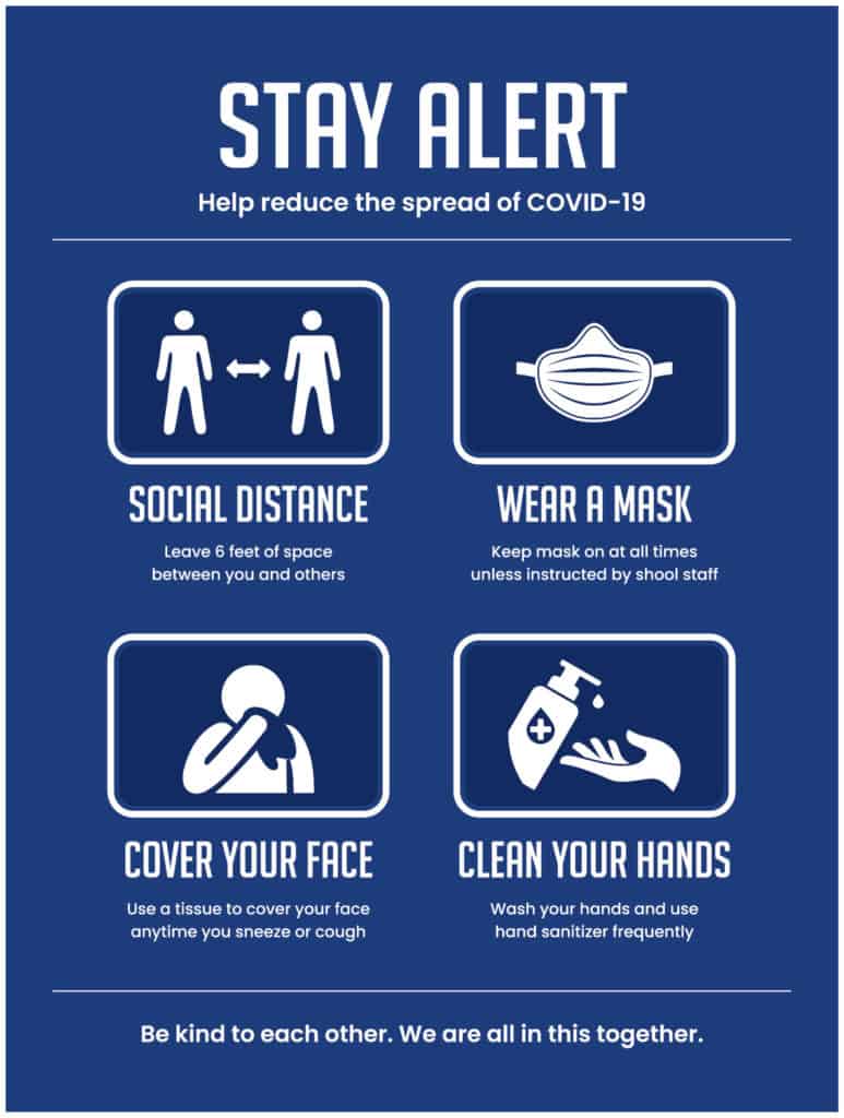 Stay Alert Sign Sticker for COVID | Sticker Genius