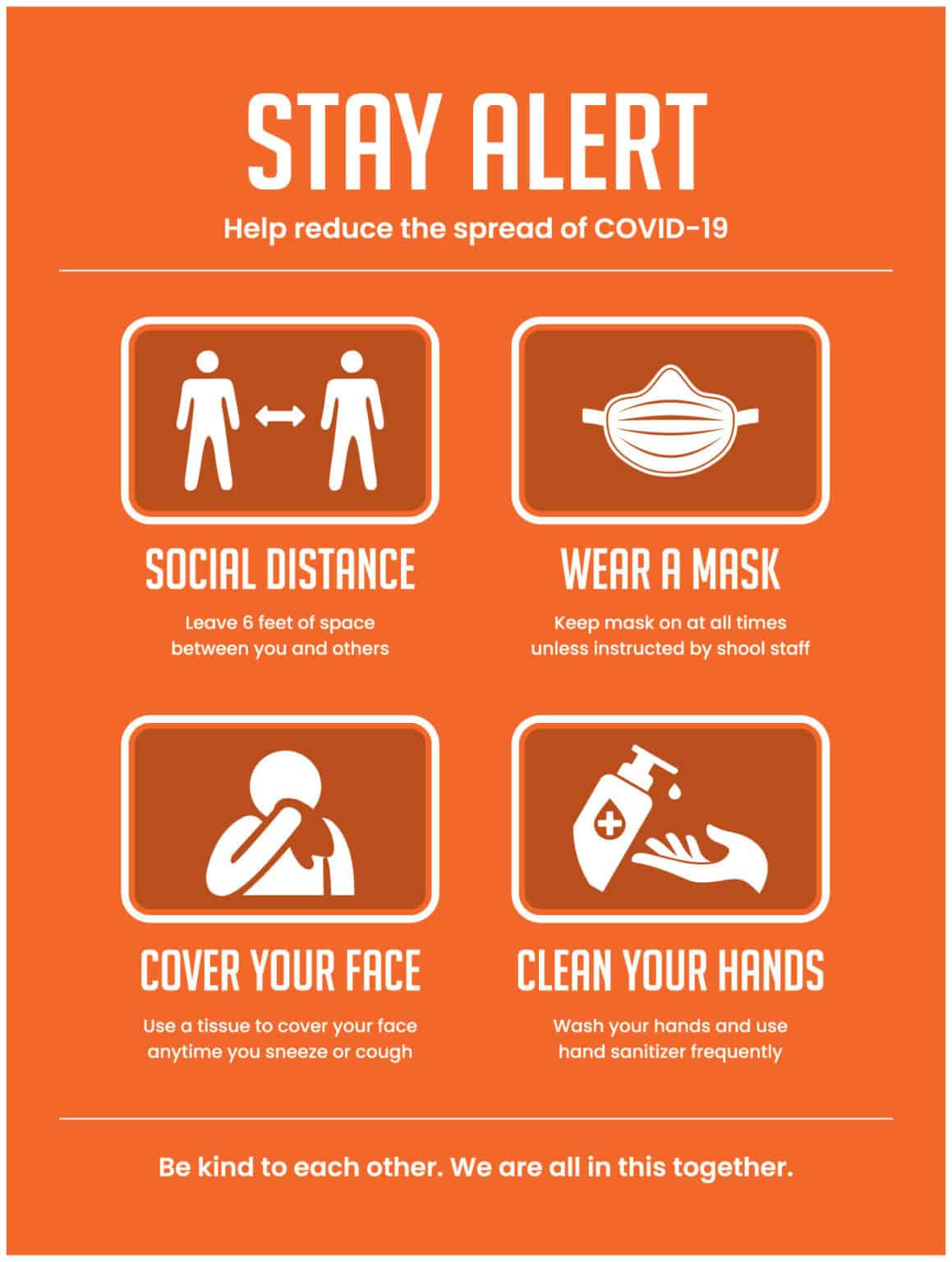 Stay Alert Sign Sticker for COVID | Sticker Genius